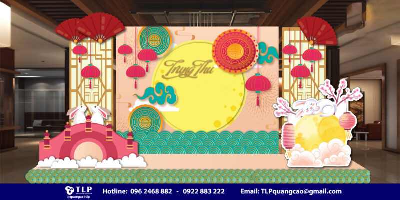 Dịch vụ thi công, trang trí background trung thu - Báo giá chi tiết